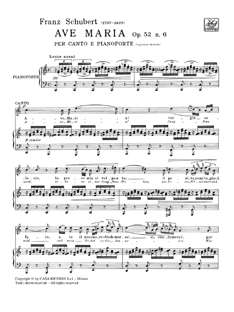 Ave María Schubert Partitura PDF | PDF