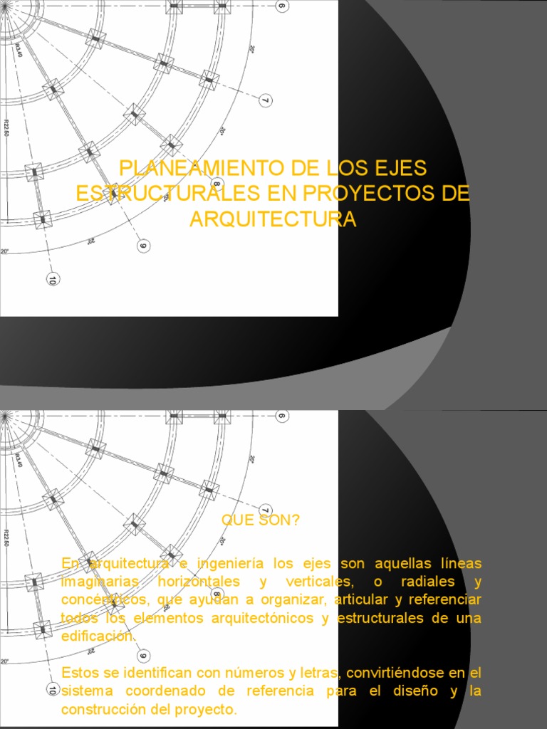 Ejes Estructurales en Proyectos Arquitectónicos | PDF | Hogar ...