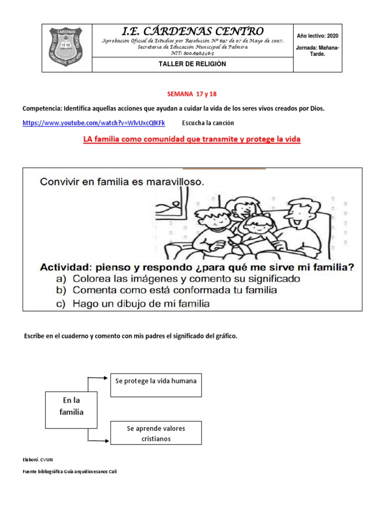 Semana 17 y 18 La Familia Como Comunidad Transmite y Protege La Vida | PDF