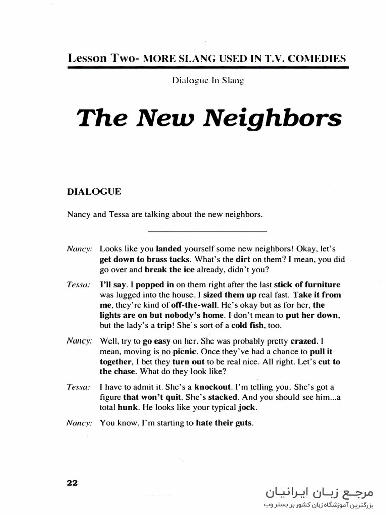 The New Neighbors: L..,esson Two | PDF | Mystery, Thriller & Crime Fiction