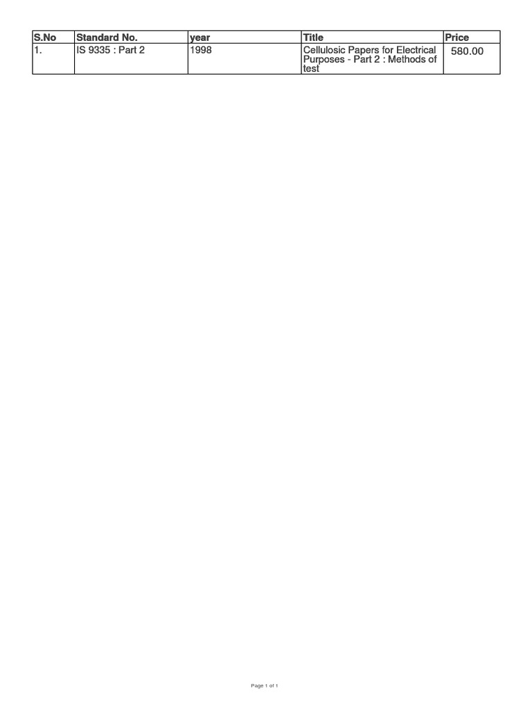 Cellulosic Paper Test Methods 1998 | PDF