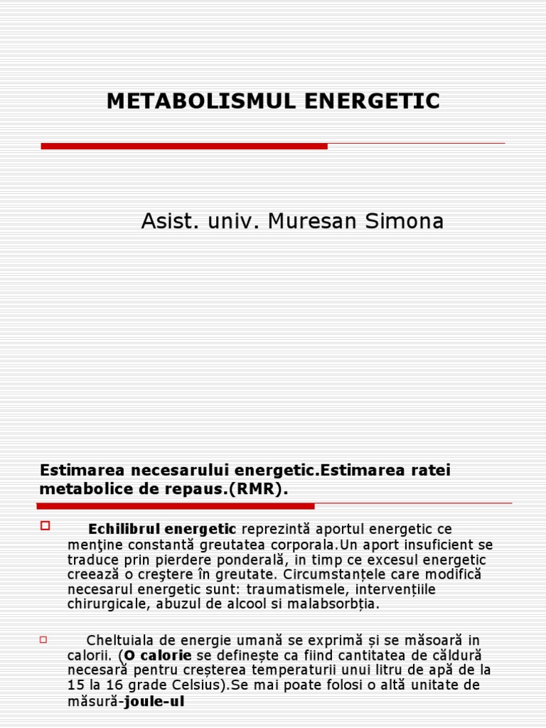 Metabolismul Energetic | PDF