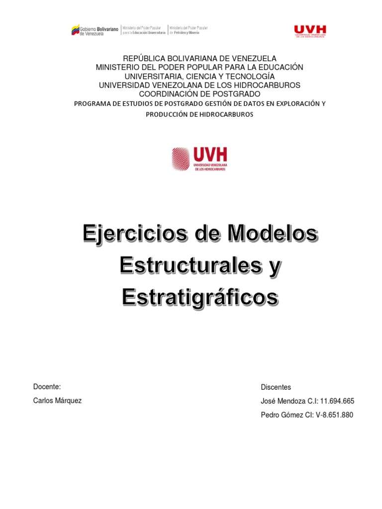 Ejercicios Modelos Estructural-Estratigrafico | PDF | Falla (geología) | Geología