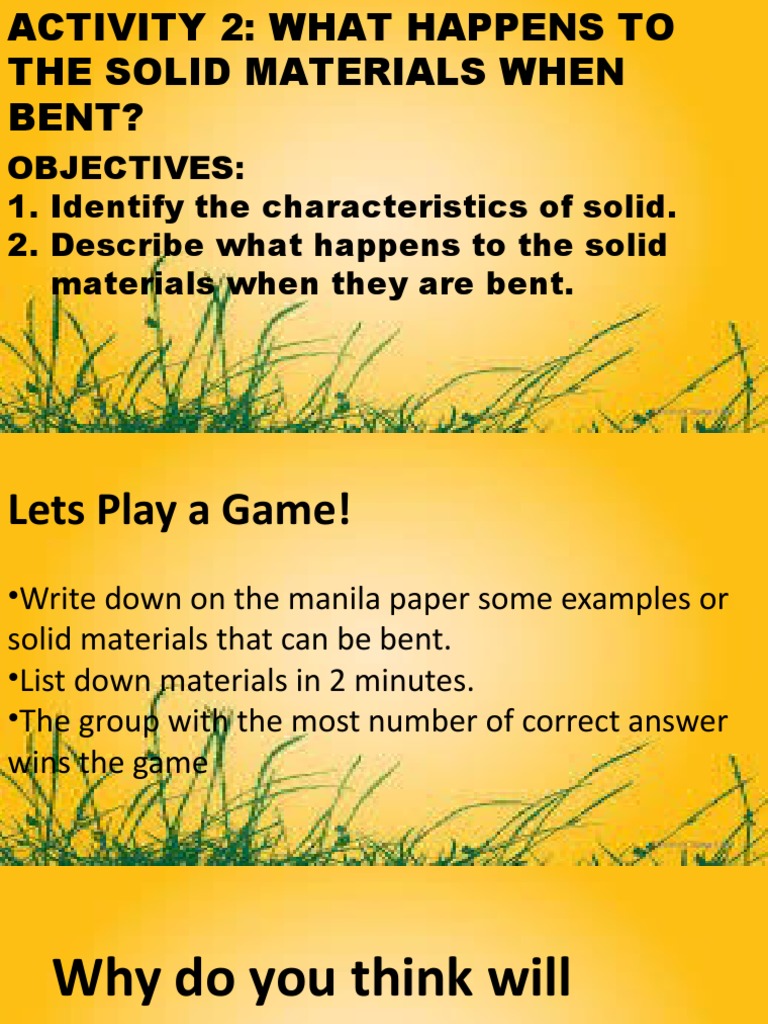 What Happens To The Solid Materials When Bent | PDF
