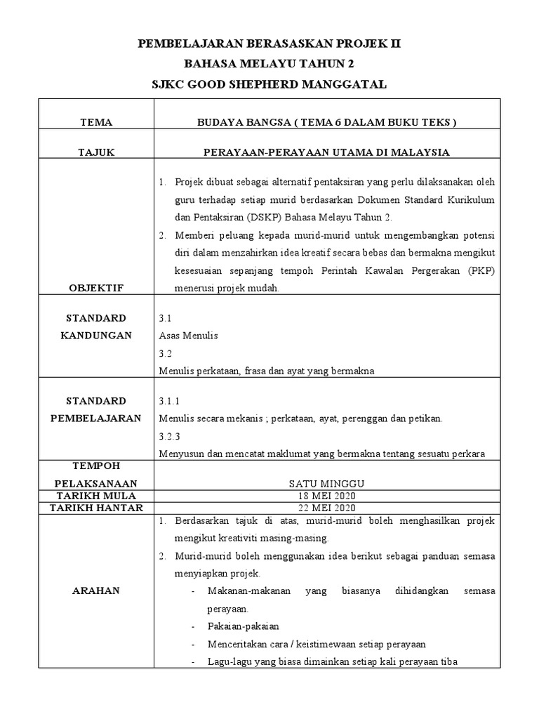 Pembelajaran Berasaskan Projek | PDF