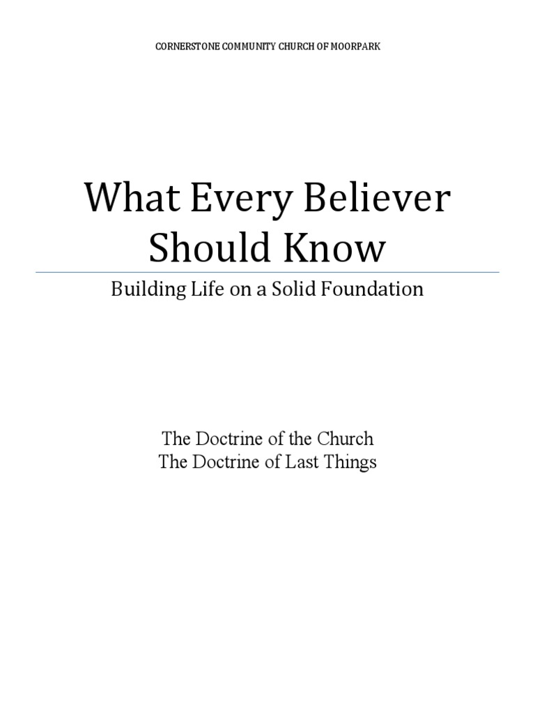 What Every Believer Should Know: Building Life on a Solid Foundation ...