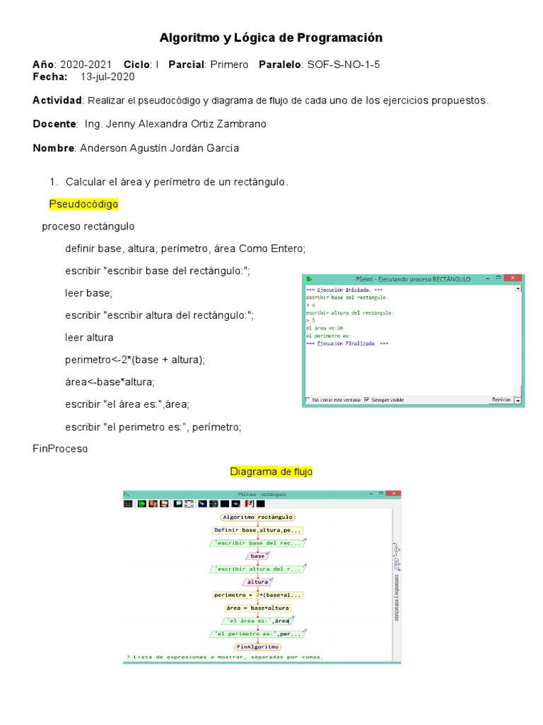 Algoritmo y Lógica de Programación Resuelto | PDF | Algoritmos | Algoritmos y Estructuras de Datos