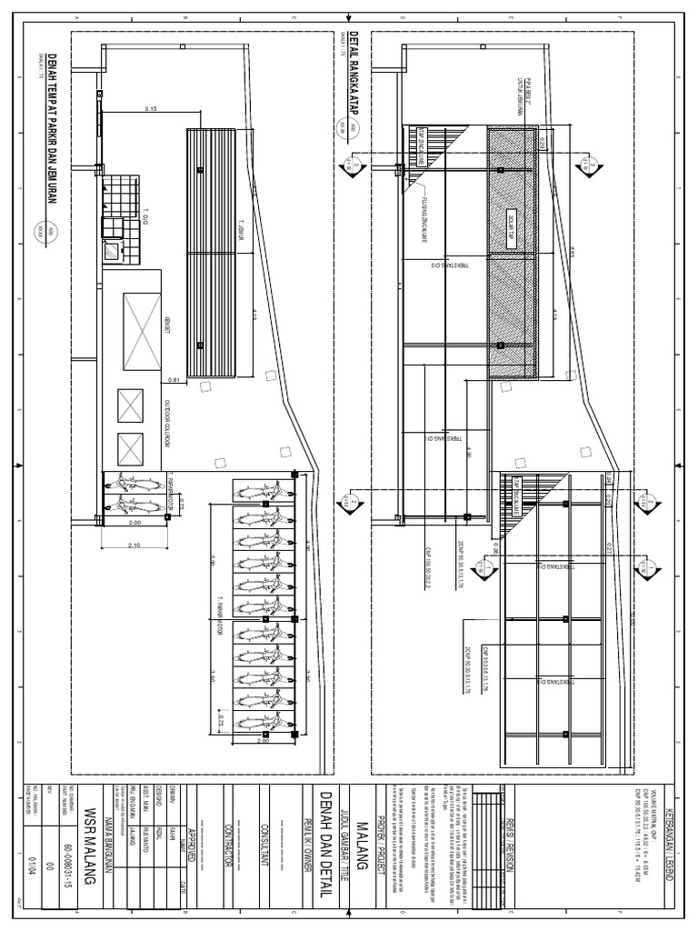 Denah Dan Detail Rangka Atap PDF | PDF