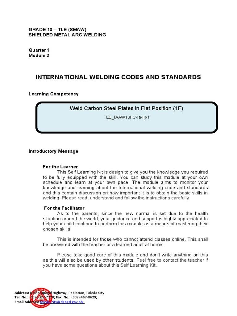 International Welding Codes and Standards: Weld Carbon Steel Plates in ...