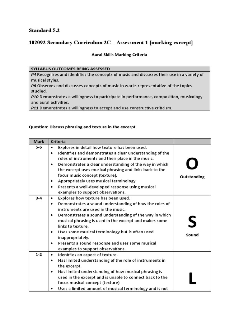 Standard 5 | PDF | Singing | Question