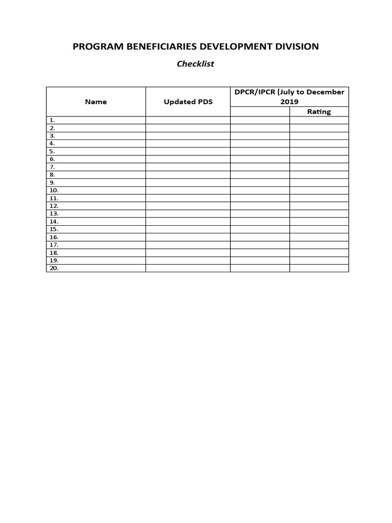 Program Beneficiaries Development Division | PDF | Business