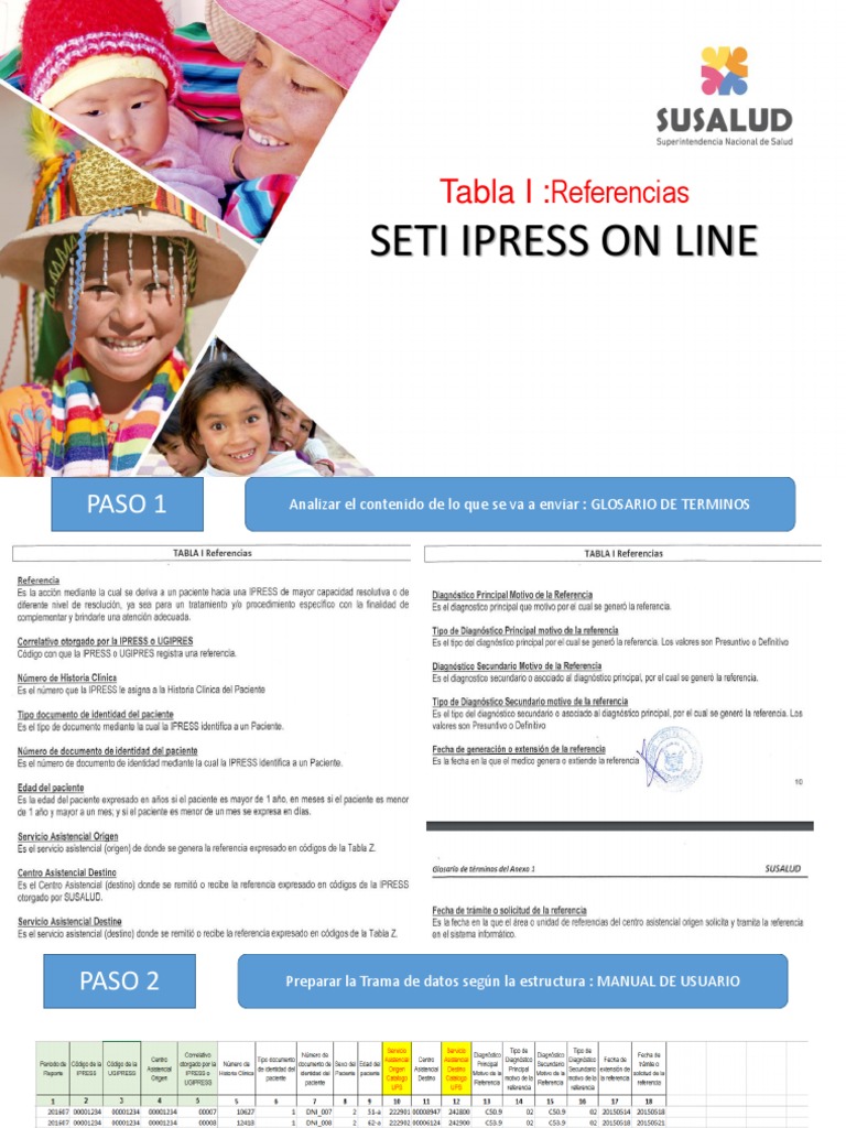 Tabla I TUTORIAL 13 Tramas ANEXO 1 SETI IPRESS Actualizado A Febrero 2017 | PDF | Historial ...