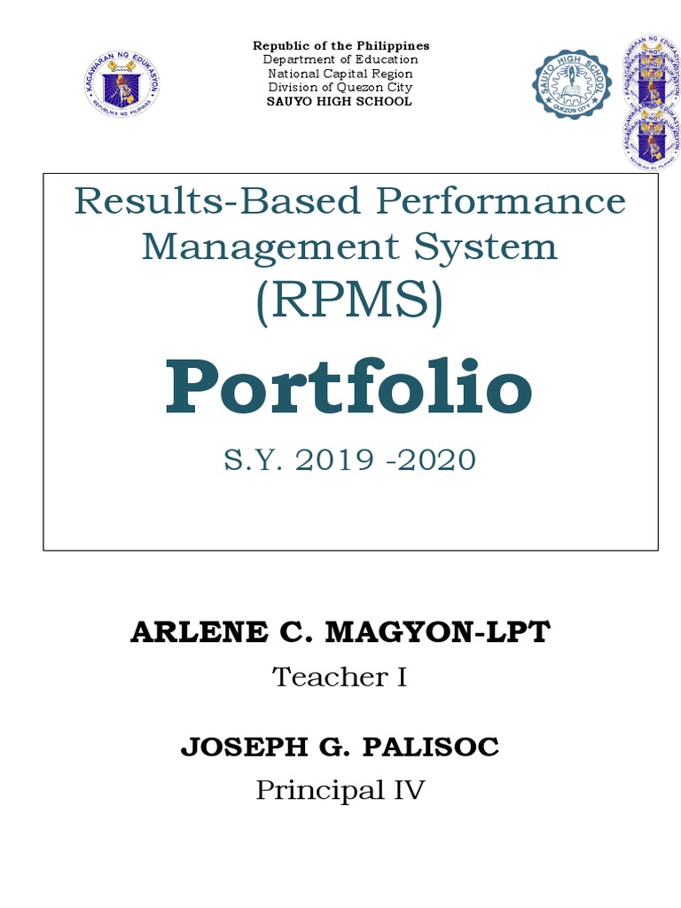 Results-Based Performance Management System: Portfolio | PDF | Curriculum | Educational Assessment