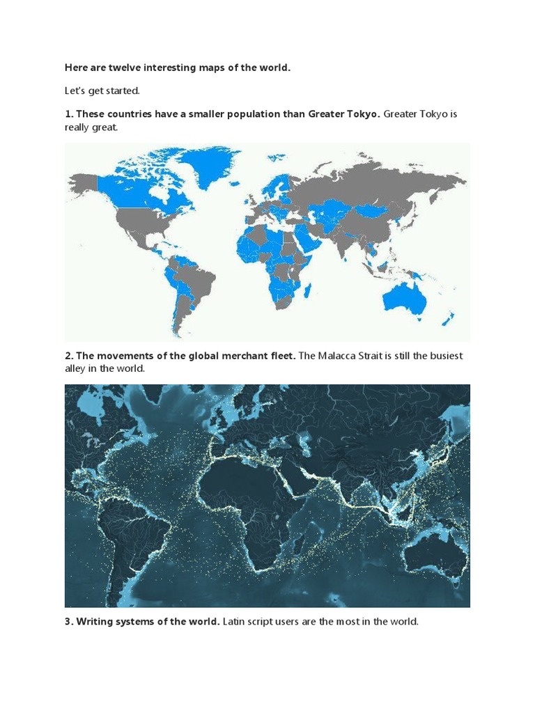 Interesting Maps of The World | PDF