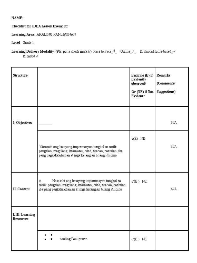 Sample Idea Exemplar | PDF