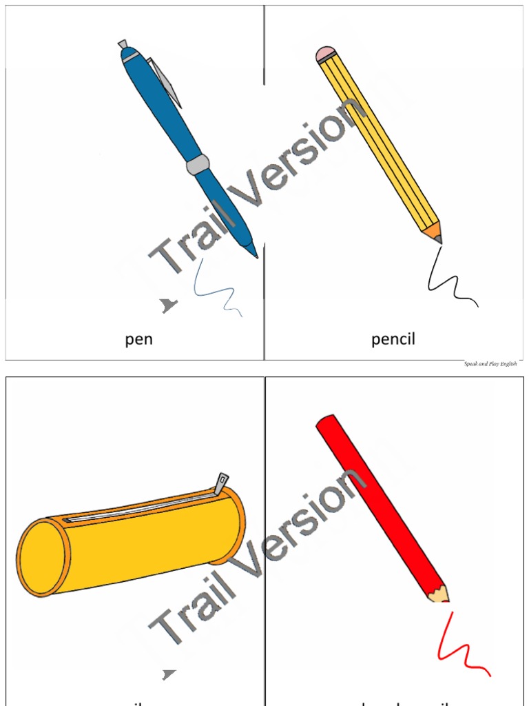 Free Printable Classroom Objects Flashcards | PDF