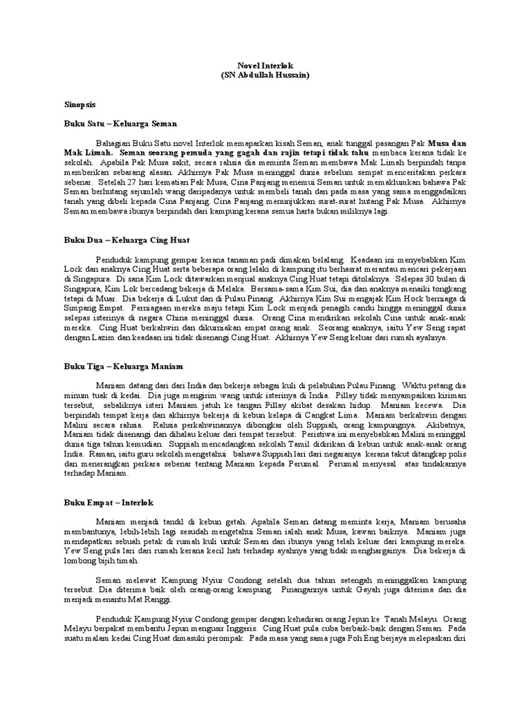 Sinopsis INTERLOK | PDF