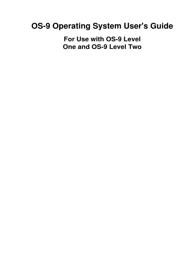 OS9 Complete Manual | PDF | Command Line Interface | Operating System