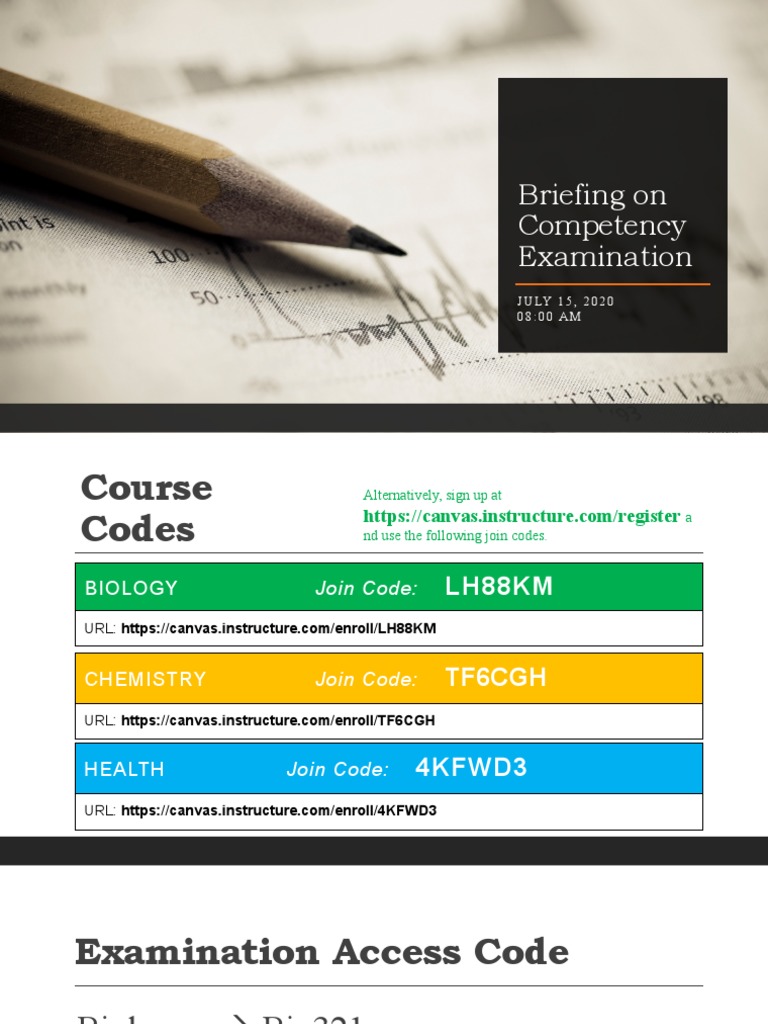 Competency Exam Briefing Details | PDF