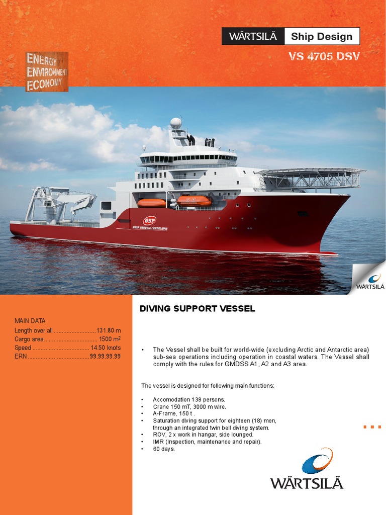 Data Sheet Ship Design DSV vs4705 4752 | PDF | Marine Propulsion | Ships