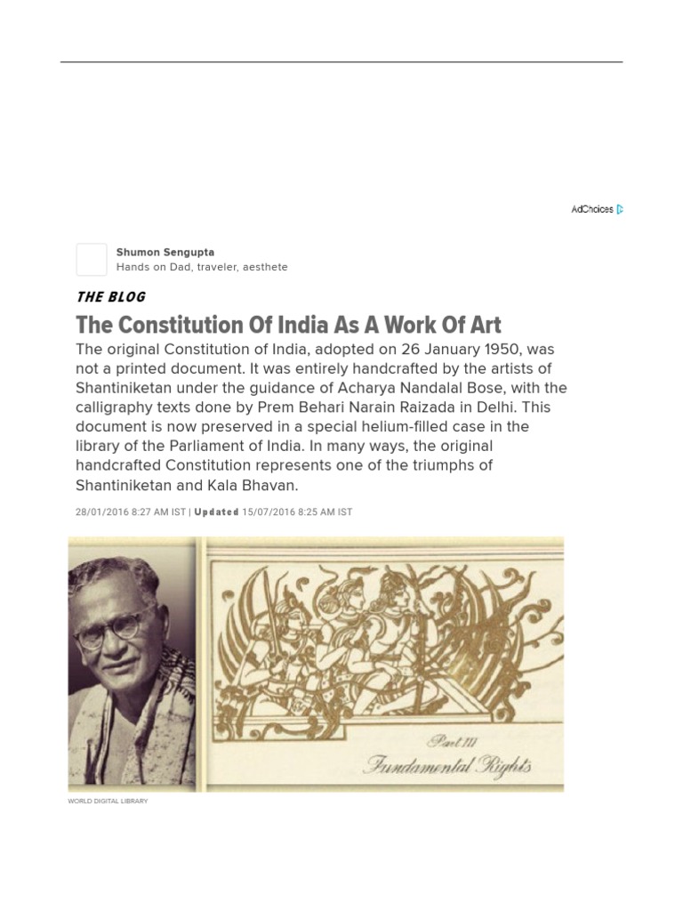 Indian Constitution Art Work | PDF | Paintings