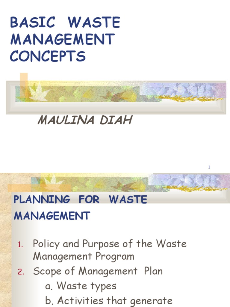 Basic Waste Management Concepts | PDF | Waste Management | Waste