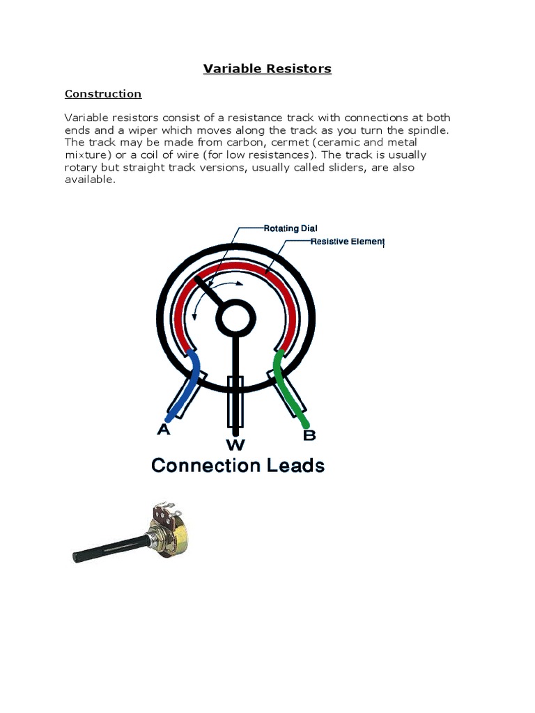 Variable Resistors | PDF | Electrical Equipment | Electrical Engineering