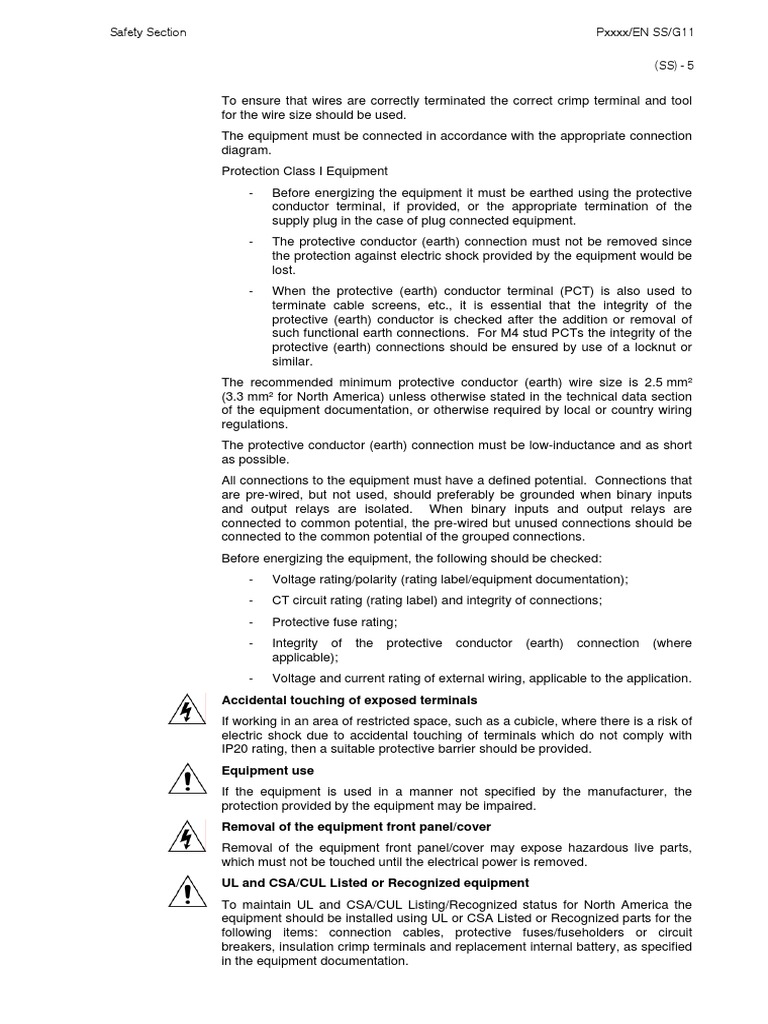 Accidental Touching of Exposed Terminals | PDF | Electrical Wiring ...