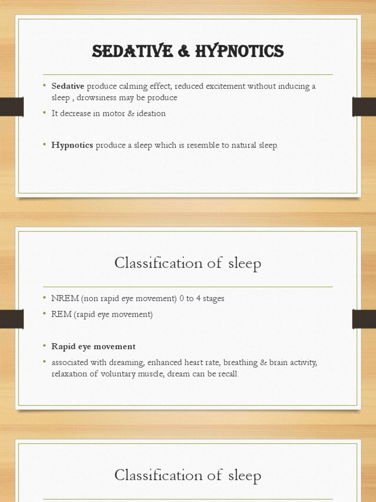 Sedative & Hypnotics | PDF