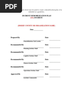 Sample Demobilization Plan | PDF | Government | Business