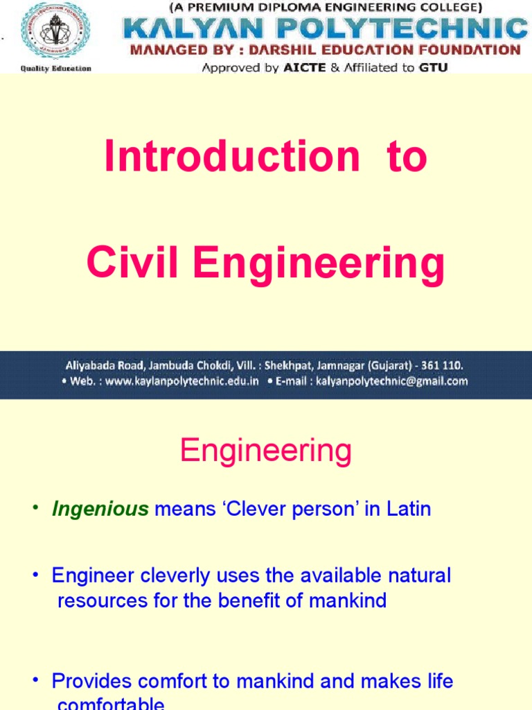 Civil Introduction | PDF | Surveying | Engineering