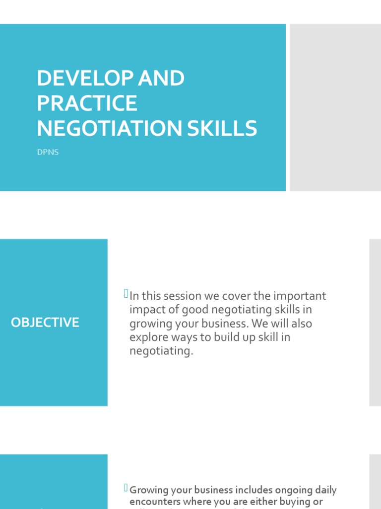 Develop and Practice Negotiation Skills | PDF | Pricing | Negotiation
