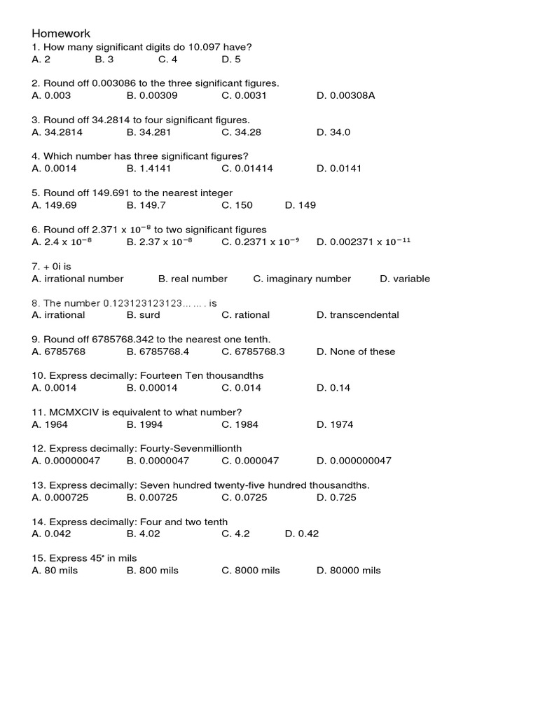 Algebra Test | PDF | Numbers | Mathematical Objects