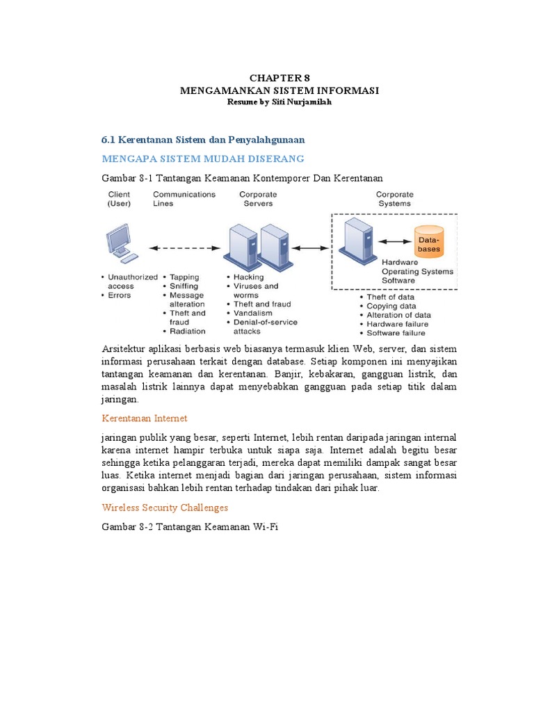 Mengamankan Sistem Informasi dari Ancaman Internal dan Eksternal | PDF