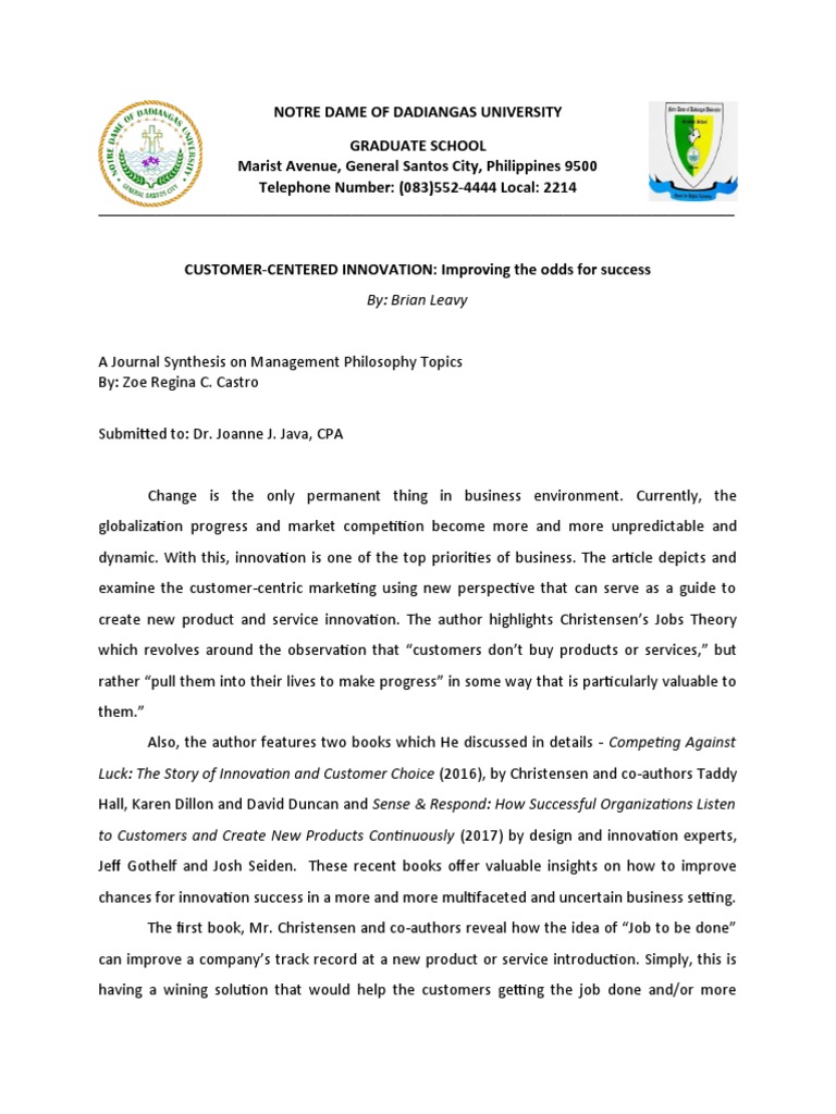 By: Brian Leavy | PDF | Innovation | Psychological Concepts