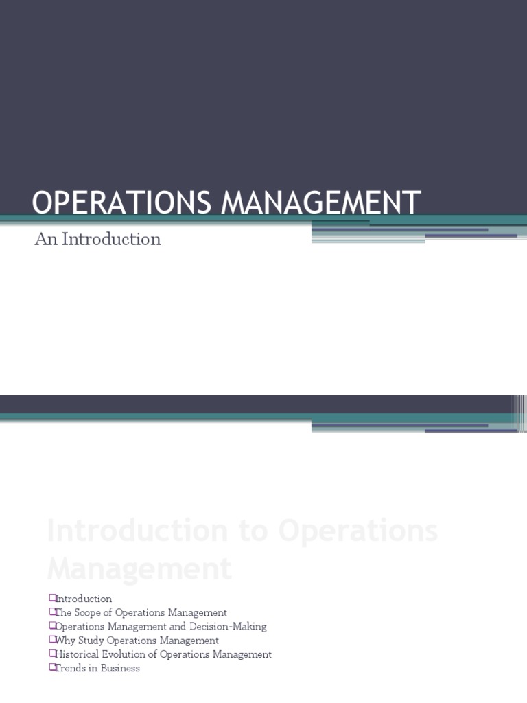 Operations Management | PDF | Operations Management | Health Care