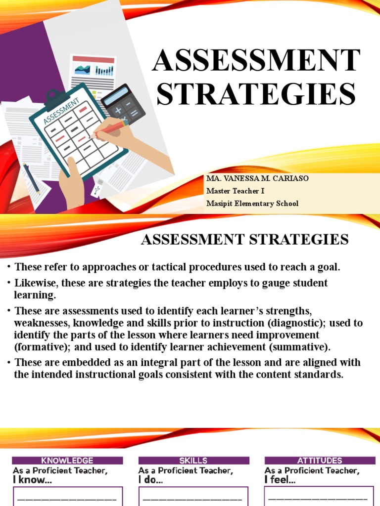 Assessment Strategies for Teachers | PDF | Educational Assessment ...