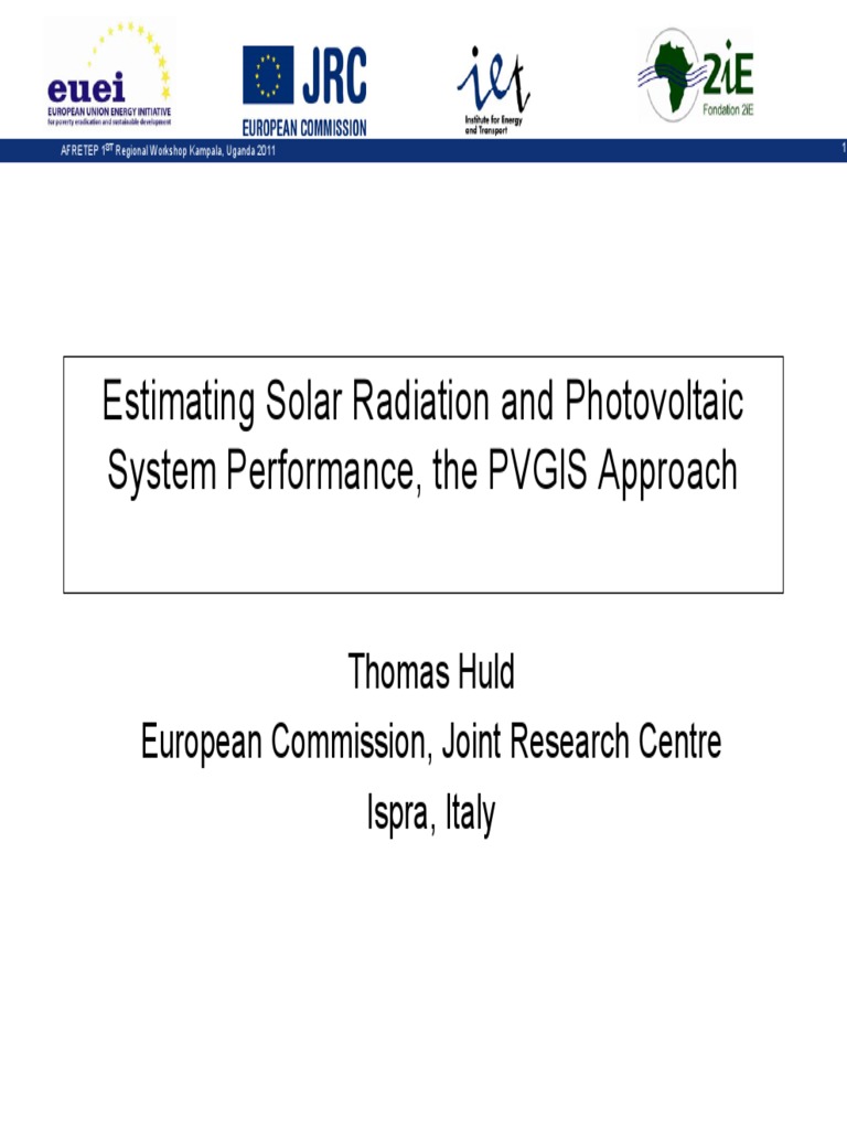 Estimating Solar Radiation and Photovoltaic System Performance, The ...