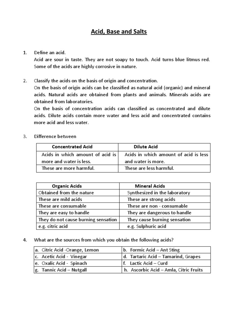 Science 220420 Acid Bases | PDF | Acid | Sodium Bicarbonate