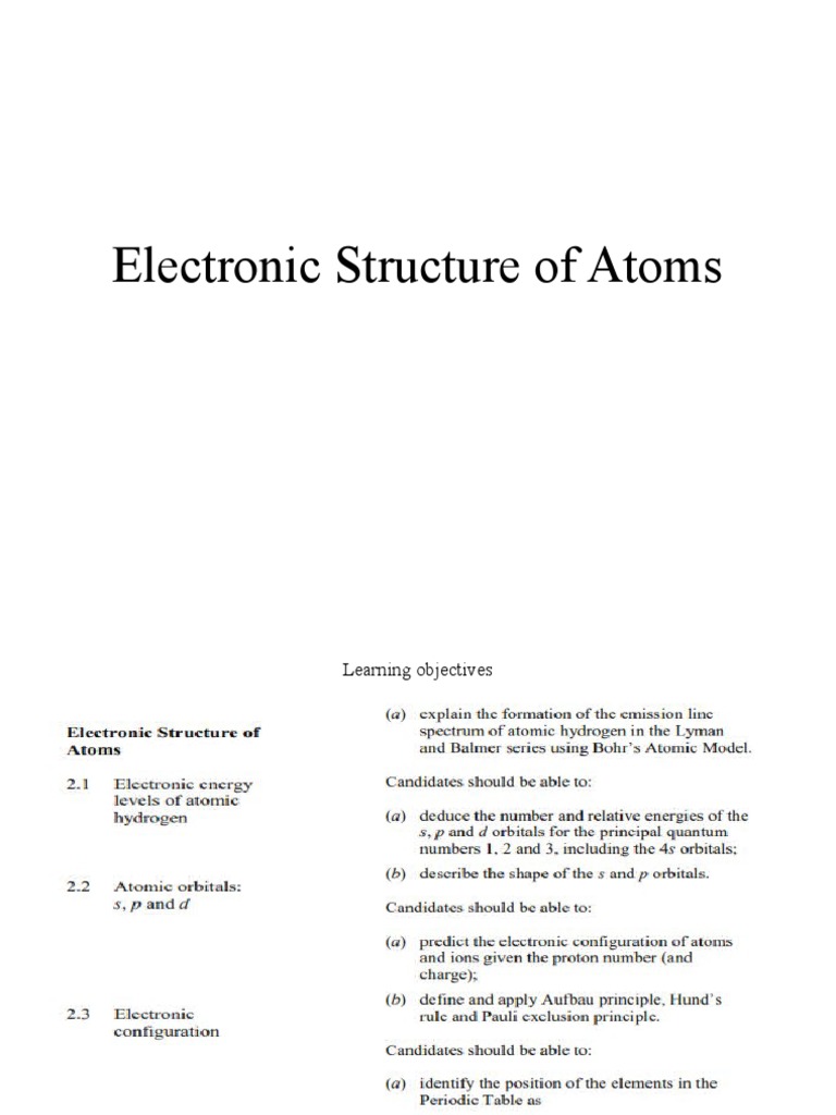 Understanding Atomic Structure and Spectra | PDF | Electron ...