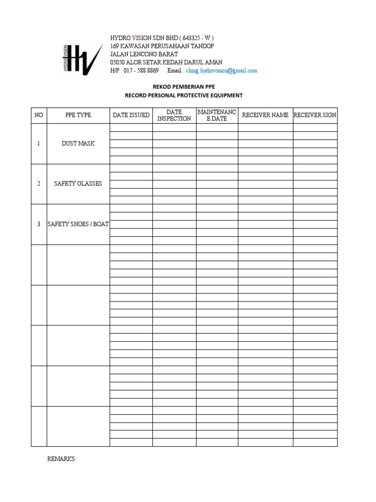 PPE Issuance and Record Keeping | PDF