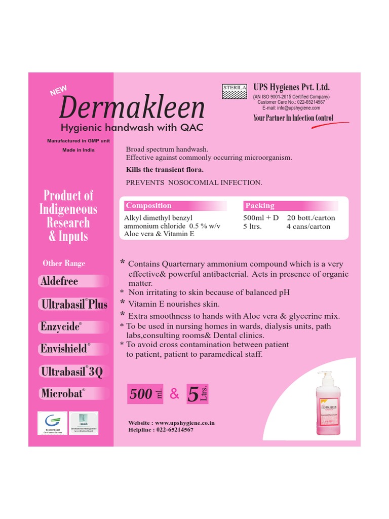 Dermakleen: Product of Indigeneous Research & Inputs | PDF