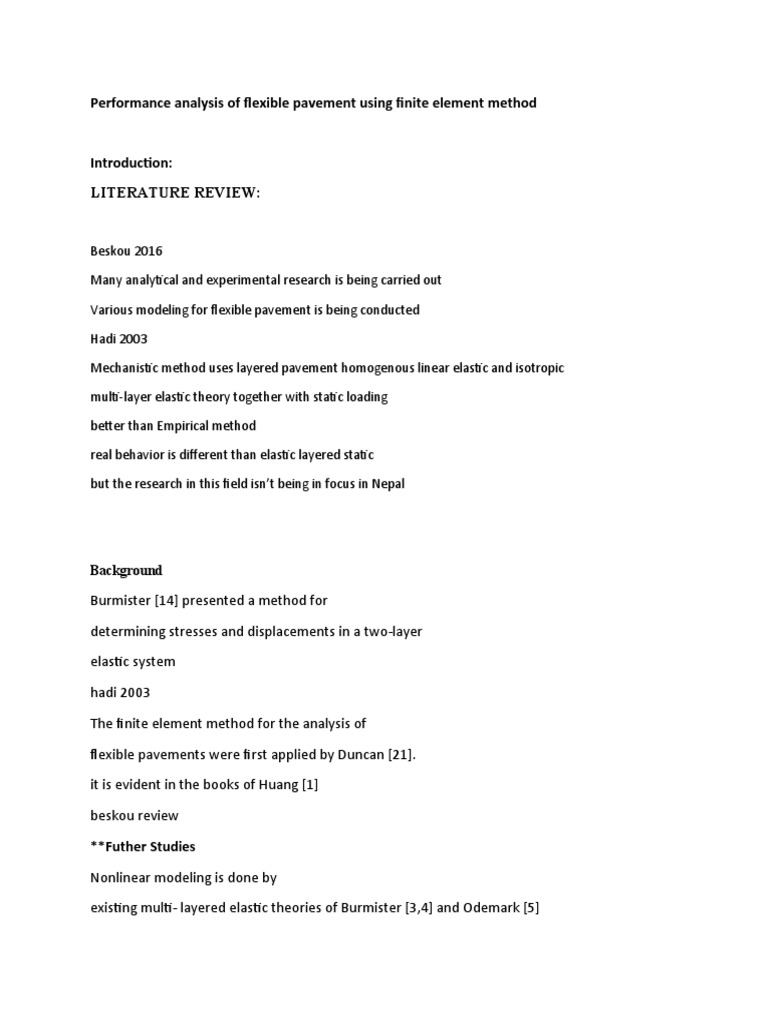 Performance Analysis of Flexible Pavement Using Finite Element Method | PDF | Finite Element ...