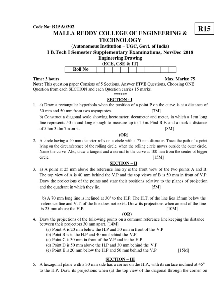 EG Previous Question Papers | PDF | Space | Euclid