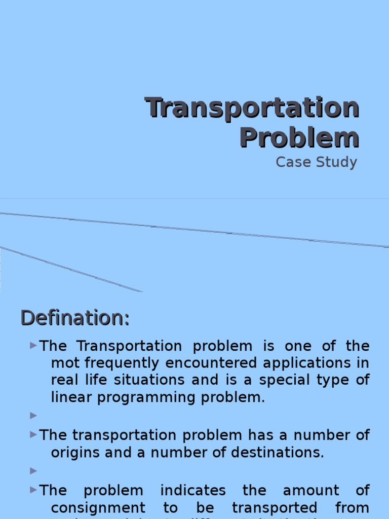 Transportation Problem | PDF | Mathematical Optimization | Securities ...