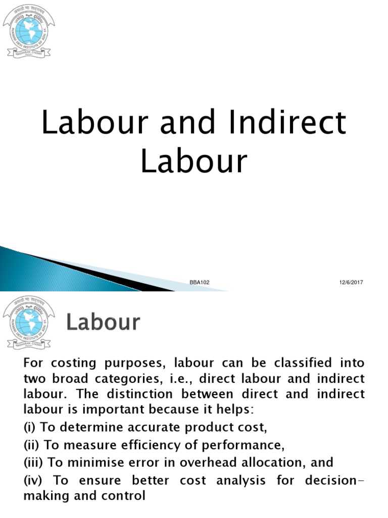 Direct Labour & Indirect Labour | PDF