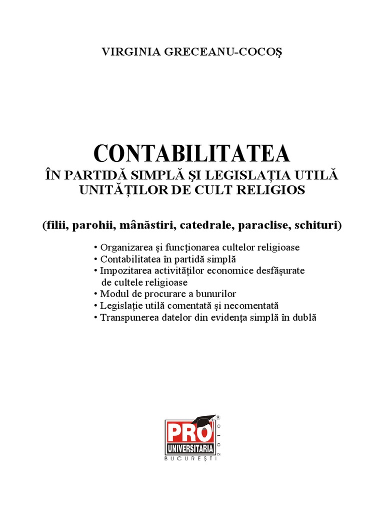 Contabilitate La Biserici PDF | PDF
