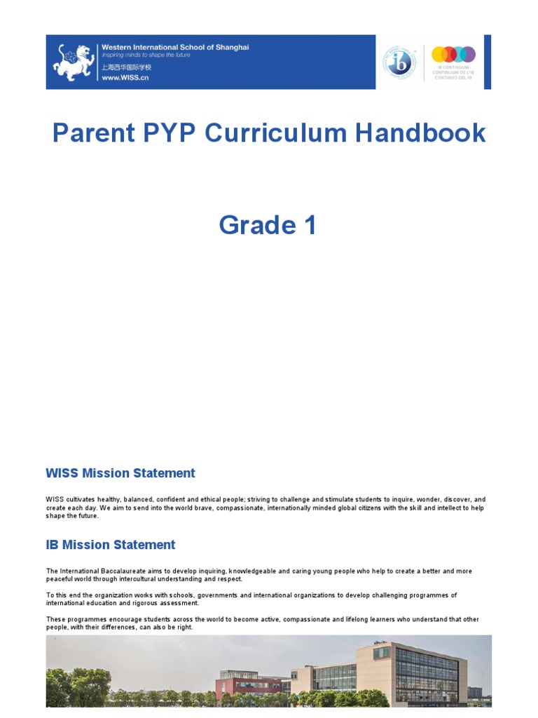 Parent Curriculum Handbook Grade 1 | PDF | Shape | English Language
