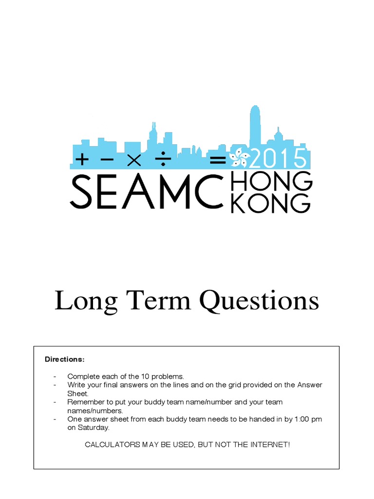 Long Term Questions: Directions | PDF | Area | Euclidean Plane Geometry