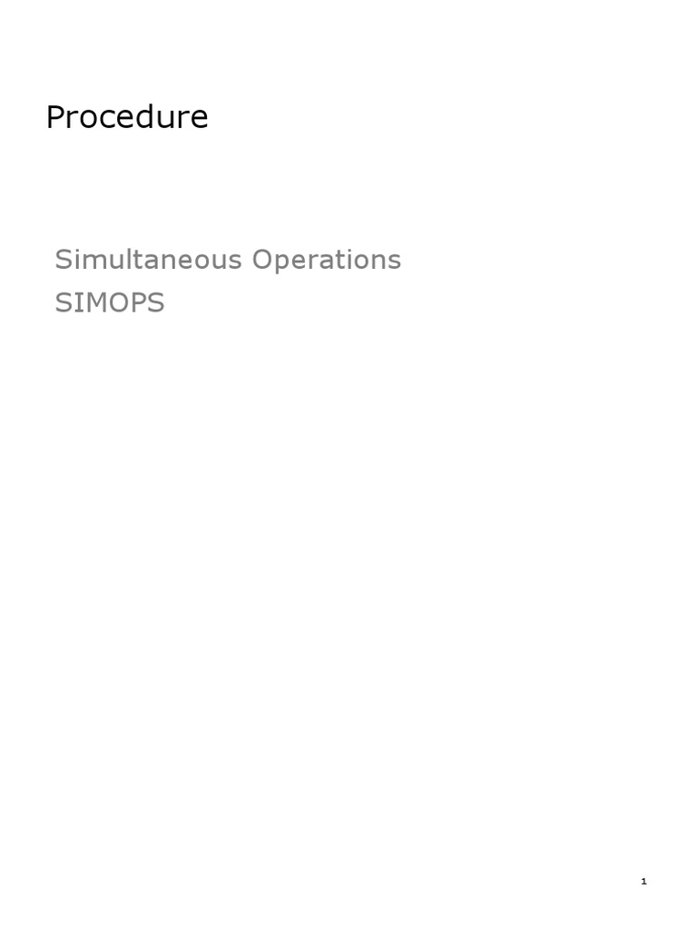 Simultaneous Operations Procedure Guide | PDF | Risk Assessment | Emergency